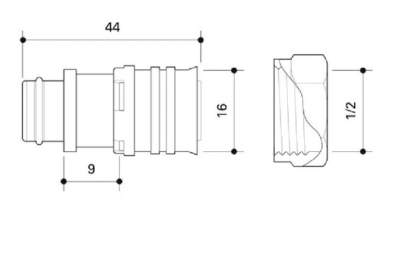 Fränkische alpex adapter fix connector uni 16-G1/2 — BEE - The SMART ...