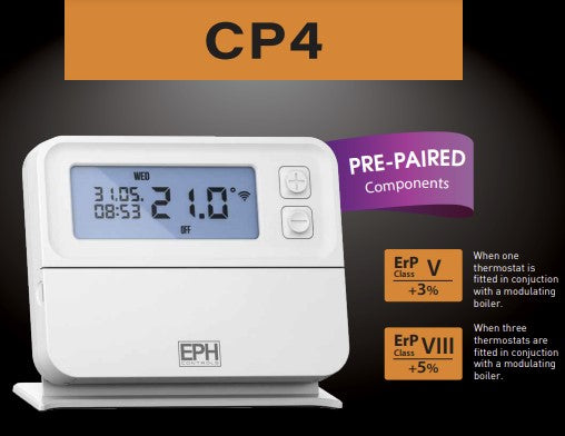 CP4 / RFRP-OT - Room Thermostat, RF, Programmable — BEE - The SMART ...