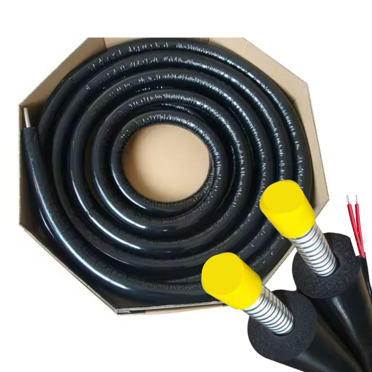 Twin Insulated Flexi Pipe for Solar Thermal and Heat Pump - Corrugated ...