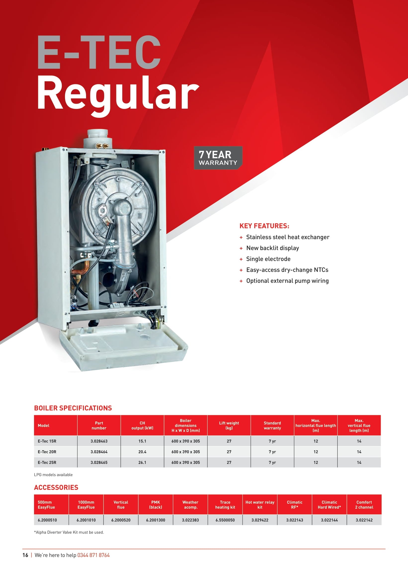 Alpha E-Tec Regular Boiler 15kW 15R , 20R 20kW, 25kW 25R — BEE - The SMART Heating Merchants