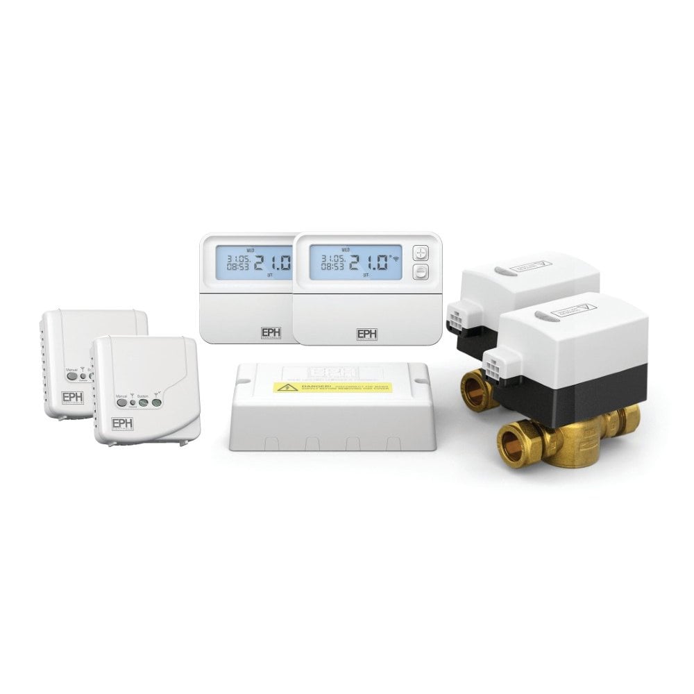 C00P-222A01 - Pack c/w 2 x V222P, 2 x CP4M & WC2 - 2 Zone Combi Zoning ...